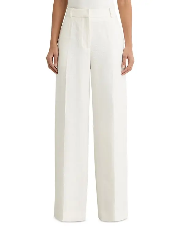 REISS Alyx Wide-leg Trousers - White