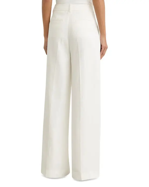 REISS Alyx Wide-leg Trousers - White