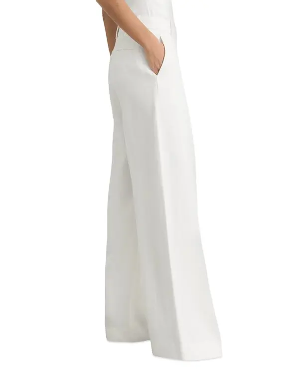 REISS Alyx Wide-leg Trousers - White
