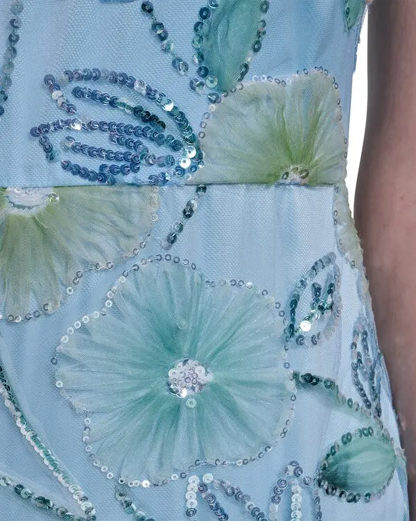 Eliza J Embellished Mesh Dress