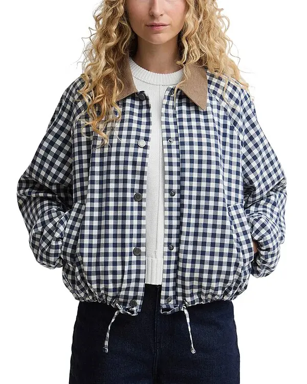 Barbour Casual Jacket - Gingham Navy/neutral