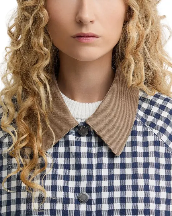 Barbour Casual Jacket - Gingham Navy/neutral