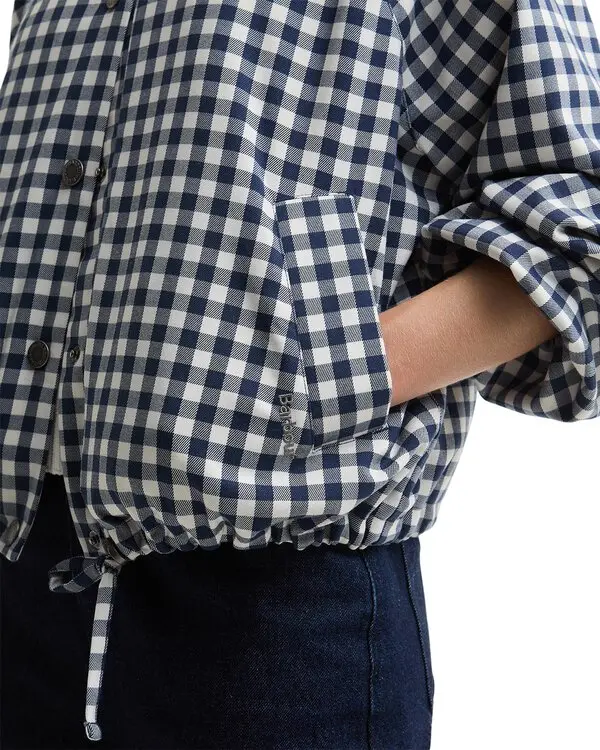 Barbour Casual Jacket - Gingham Navy/neutral