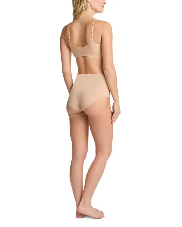 Commando Invisible Rib High Rise Bikini Bottom - Beige