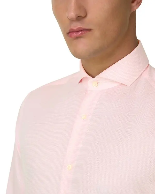 Boggi Milano Slim Fit Dobby Naples Shirt - Pink