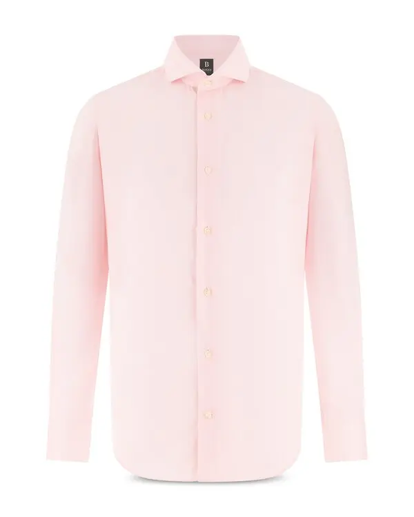 Boggi Milano Slim Fit Dobby Naples Shirt - Pink