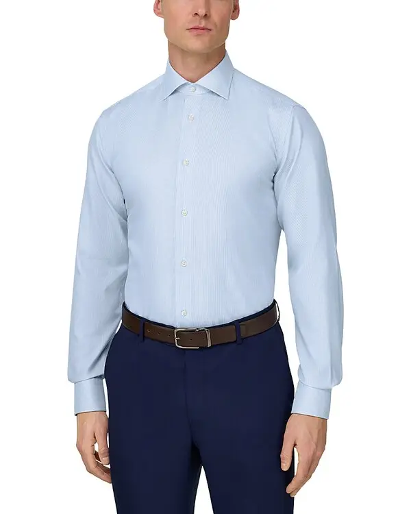 Boggi Milano Slim Fit Stripe Windsor Shirt