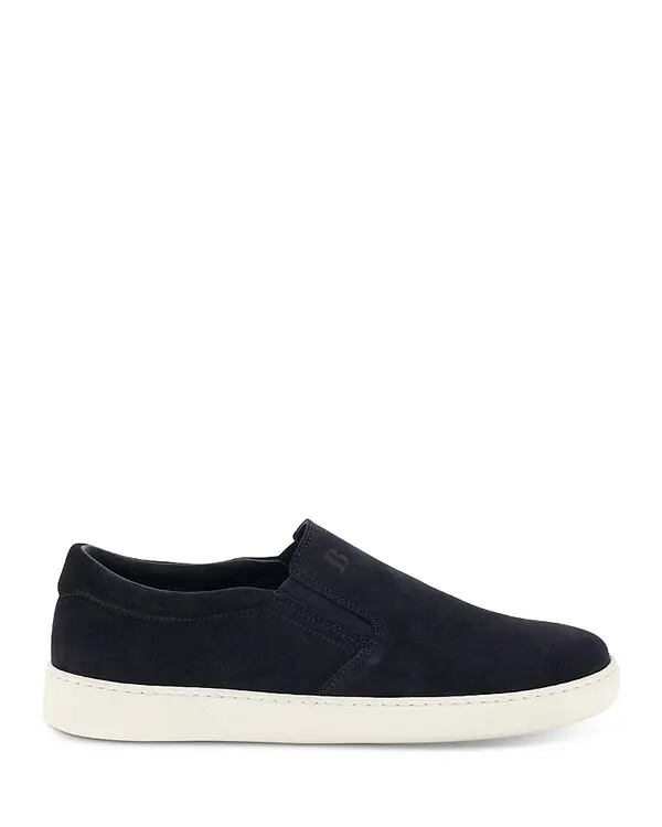 Boggi Milano Suede Leather Slip-on Sneakers - Navy Blue