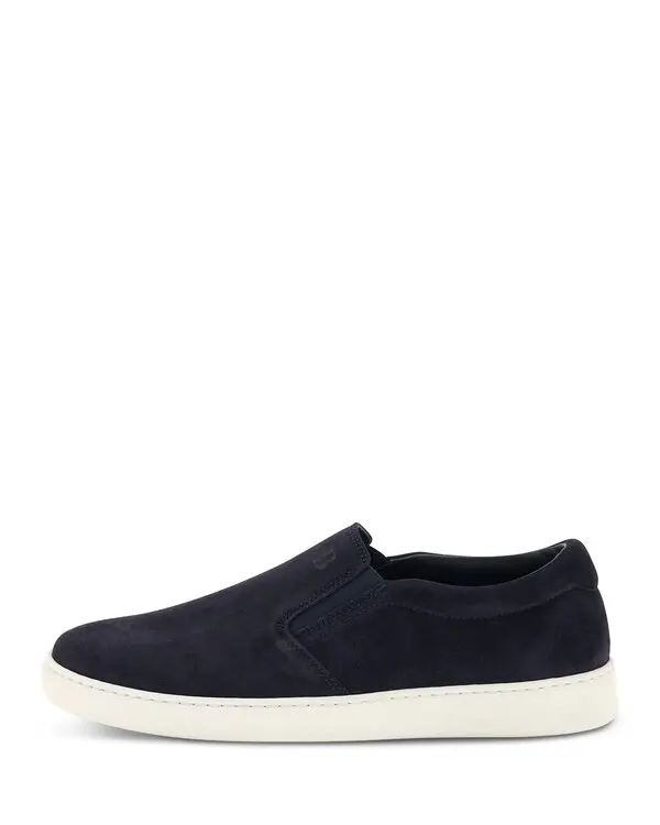 Boggi Milano Suede Leather Slip-on Sneakers - Navy Blue