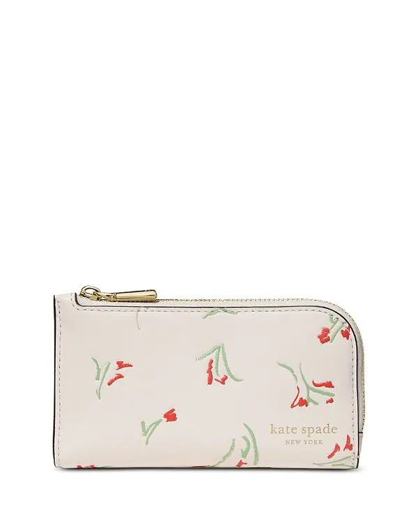 Kate Spade New York Devin Vibrant Buds Leather Bifold Wallet - Cream/multi