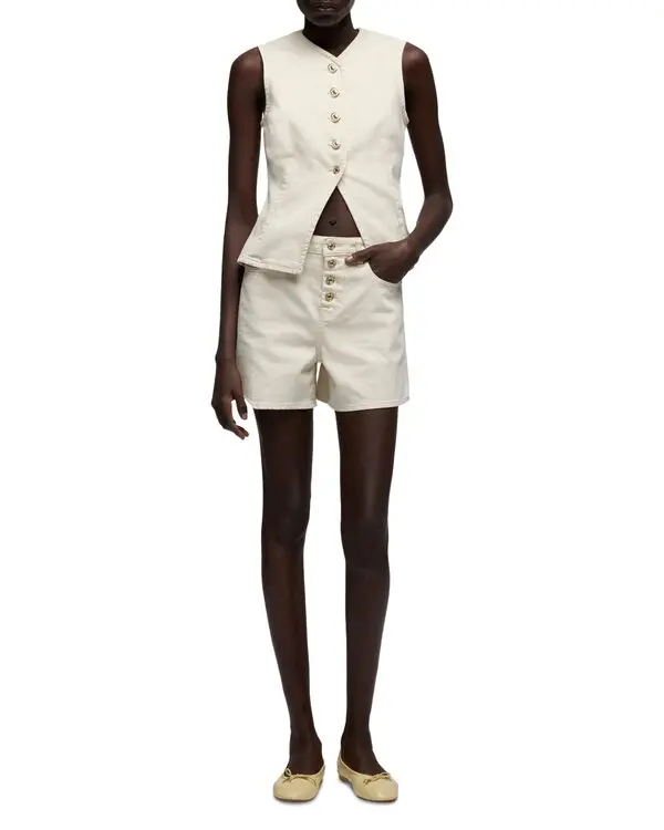 7 For All Mankind Kori Mid-rise Denim Shorts