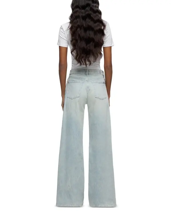 7 For All Mankind Lotta High Rise Wide Leg Jeans - Stripes