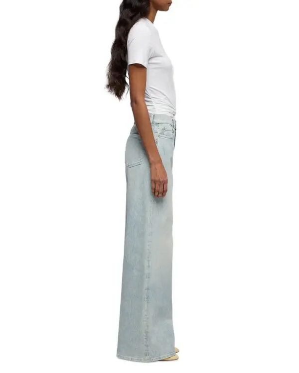 7 For All Mankind Lotta High Rise Wide Leg Jeans - Stripes