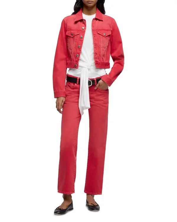 7 For All Mankind Low Rise Cigarette Jeans - Flame