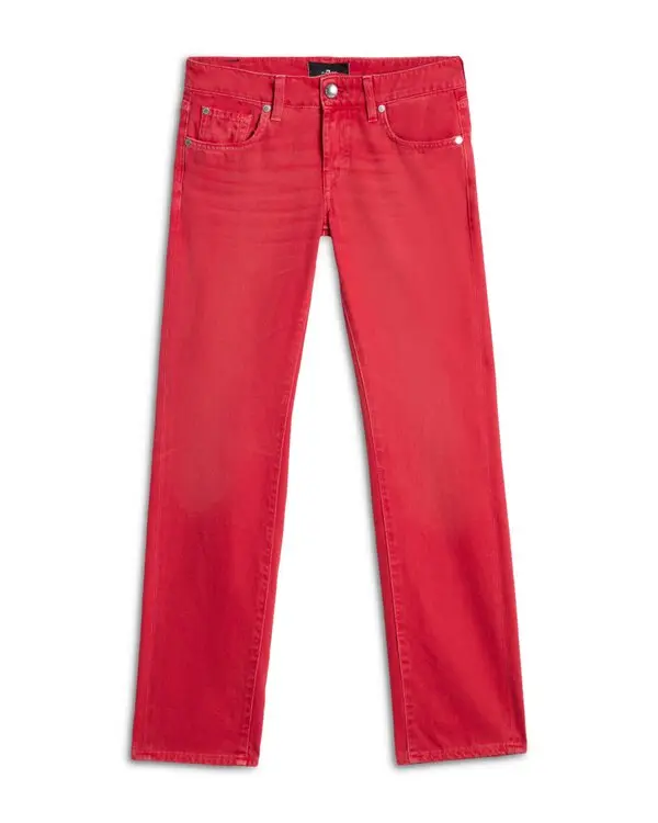 7 For All Mankind Low Rise Cigarette Jeans - Flame