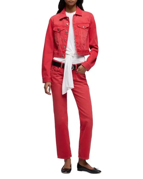 7 For All Mankind Shrunken Jean Jacket - Flame