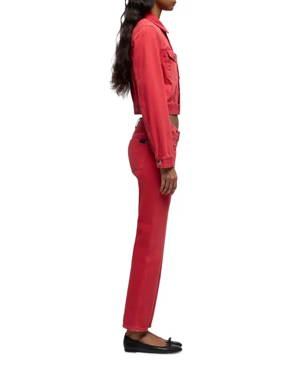 7 For All Mankind Shrunken Jean Jacket - Flame
