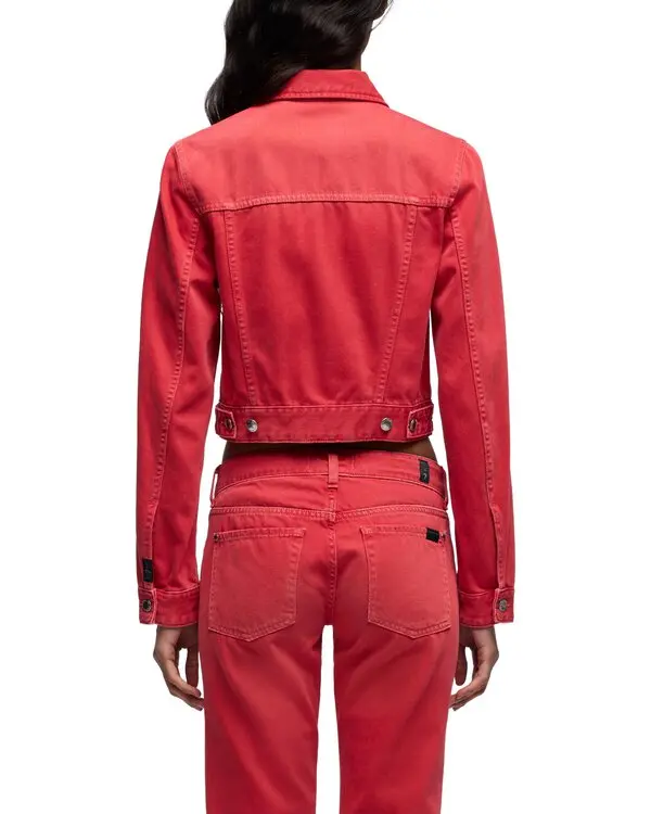 7 For All Mankind Shrunken Jean Jacket - Flame