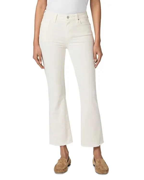 Paige Mason Crop Mid Rise Bootcut Jeans - Cream Cloud