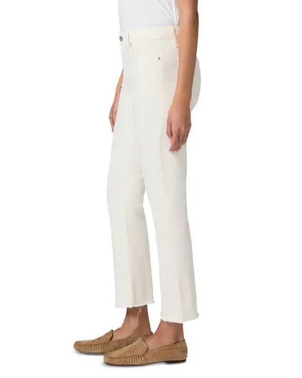 Paige Mason Crop Mid Rise Bootcut Jeans - Cream Cloud