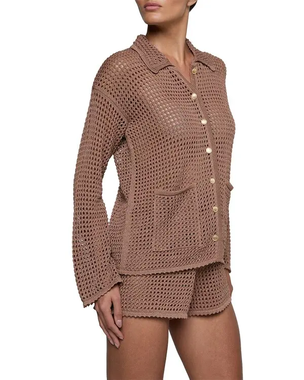 L'Agence Mariana Pointelle Knit Sweater