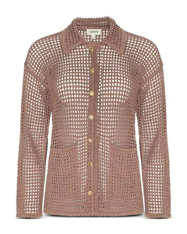 L'Agence Mariana Pointelle Knit Sweater