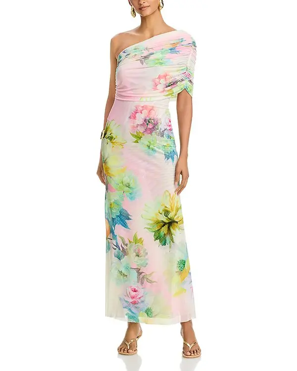 AFRM Mirabel One-shoulder Maxi Dress - Growing Roses