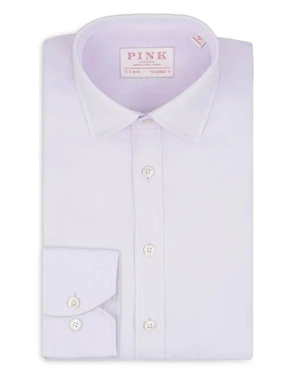 Thomas Pink Textured Solid Dress Shirt