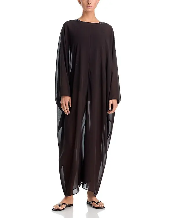 Staud Nour Maxi Dress Swim Cover-up - Espresso