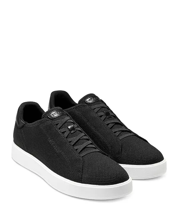 Cole Haan Grandpro Luxe Stitchlite Slip-on Sneakers - Black White