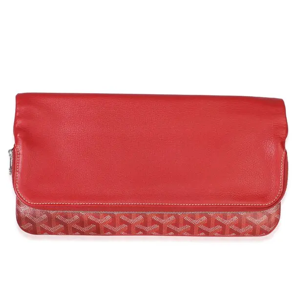 Goyard Goyardine Canvas Sainte Marie Clutch - Red