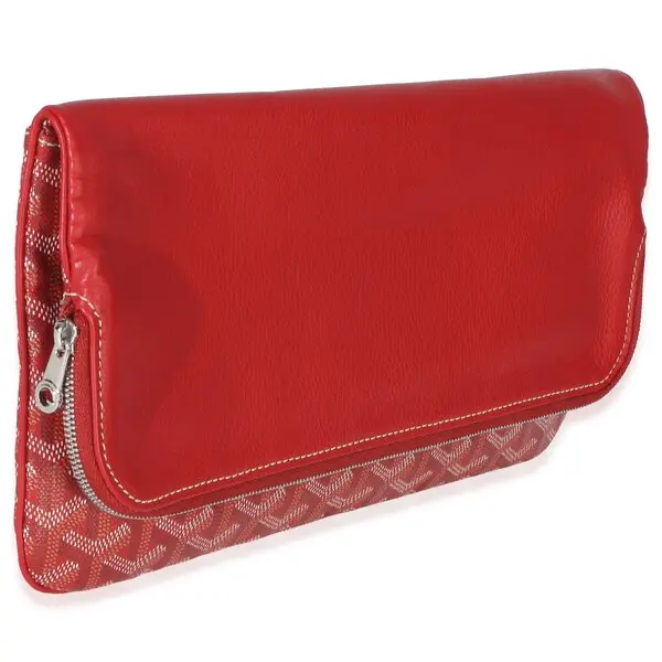 Goyard Goyardine Canvas Sainte Marie Pouch - Red