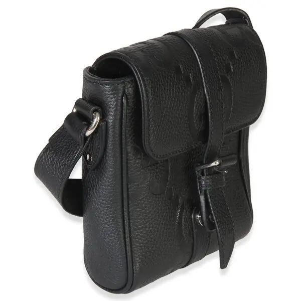 Gucci Piuma Calfskin Jumbo Gg Embossed Messenger Bag