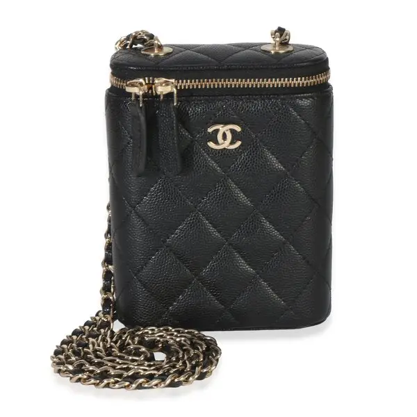 Chanel Caviar Quilted Coco Beauty Vanity Case - Black