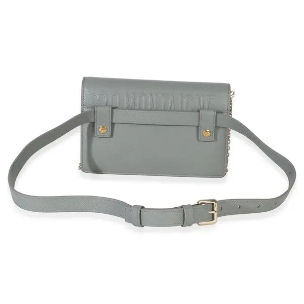 Dior Grained Calfskin 30 Montaigne 2-in-1 Pouch - Blue
