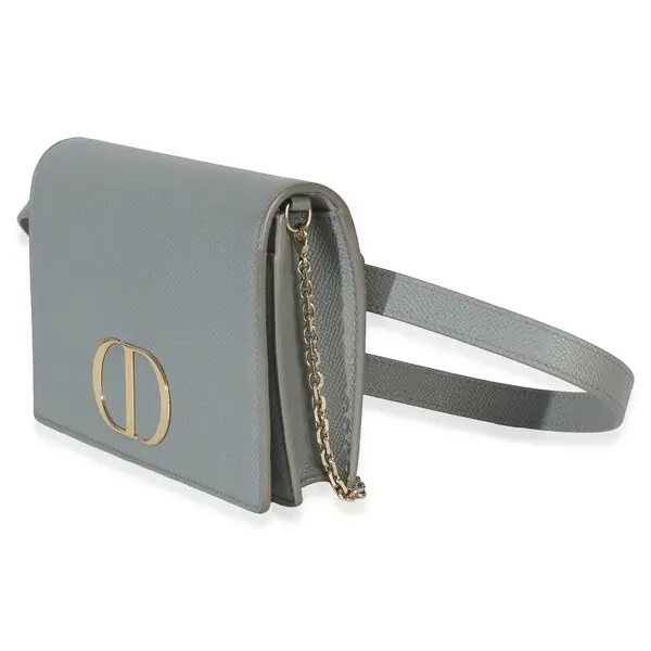 Dior Grained Calfskin 30 Montaigne 2-in-1 Pouch - Blue