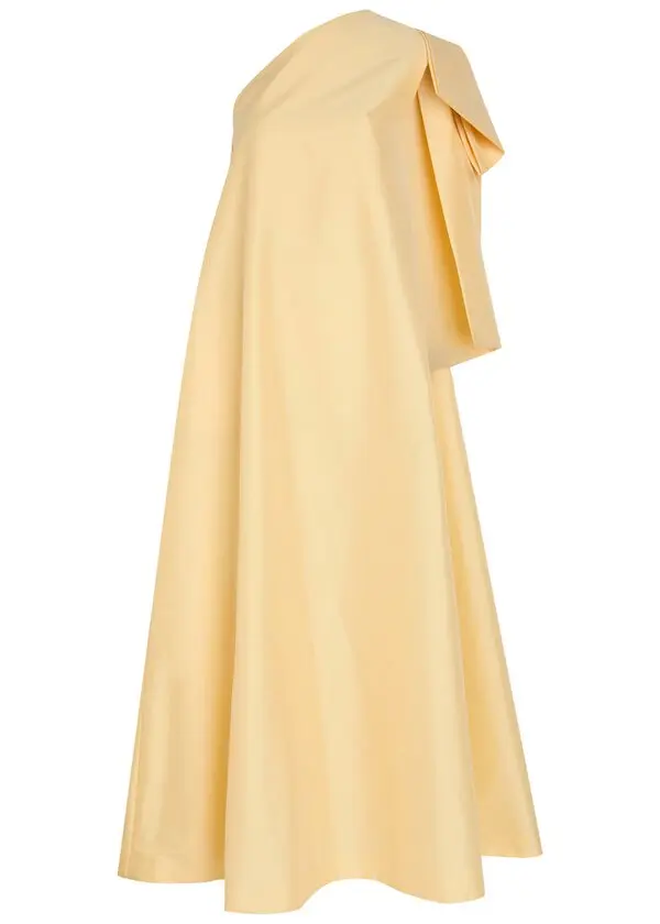 Bernadette Winnette Bow-appliquéd Taffeta Gown - Yellow