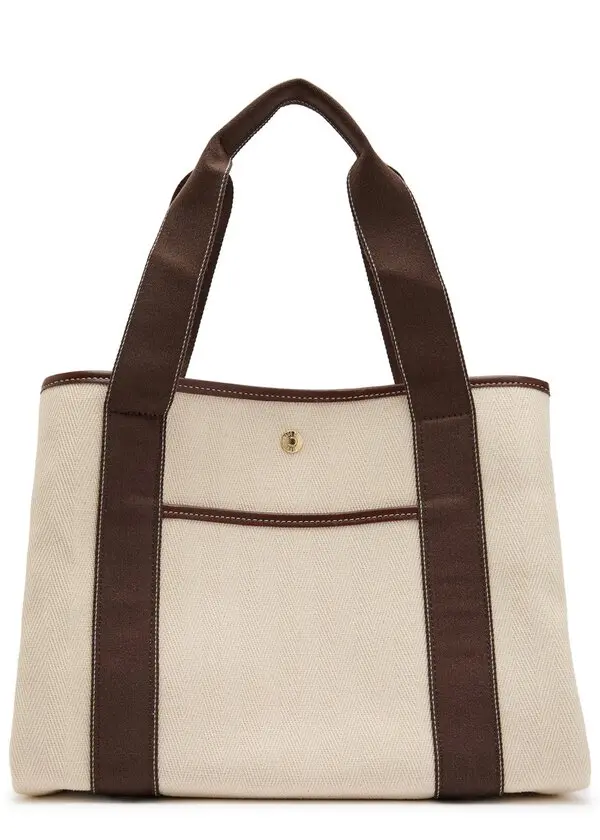 Rue De Verneuil Traversée M Pocket Canvas Tote Bag - Brown