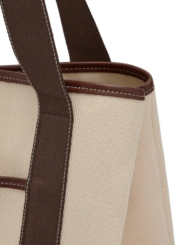 Rue De Verneuil Traversée M Pocket Canvas Tote Bag - Brown