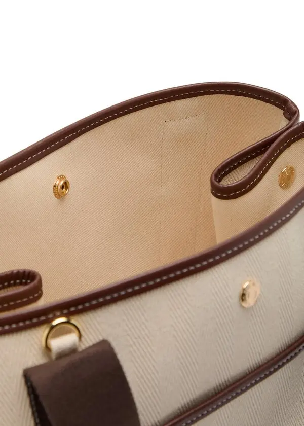Rue De Verneuil Traversée M Pocket Canvas Tote Bag - Brown
