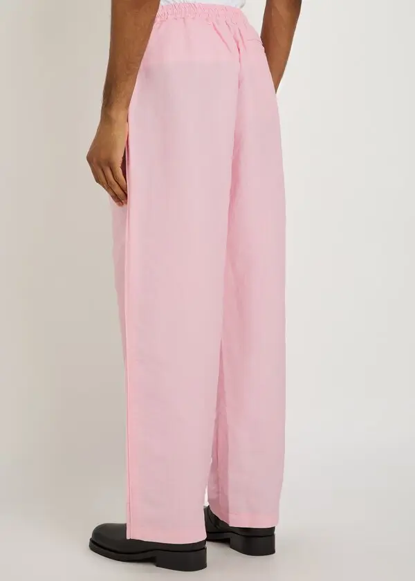 WILLY CHAVARRIA Logo-embroidered Woven Trousers - Pink