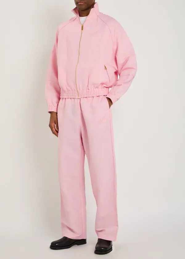 WILLY CHAVARRIA Logo-embroidered Woven Trousers - Pink