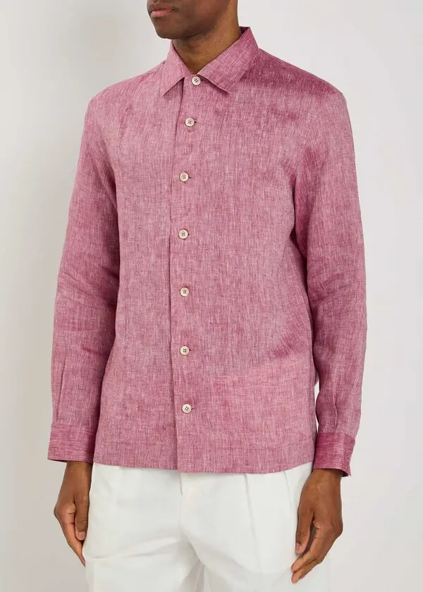 Brunello Cucinelli Linen Shirt - Red