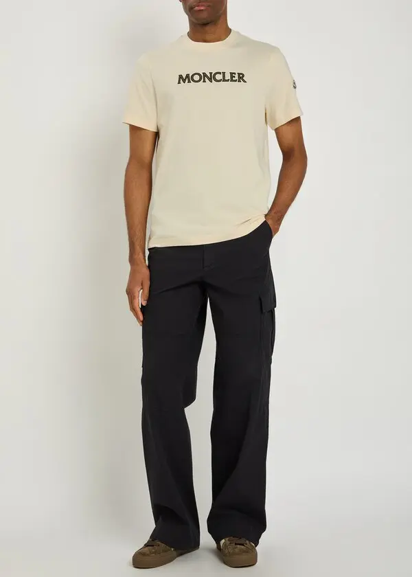 Moncler Logo Cotton T-shirt - White