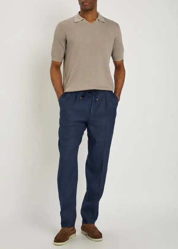 Brunello Cucinelli Ribbed Cotton-knit Polo Top