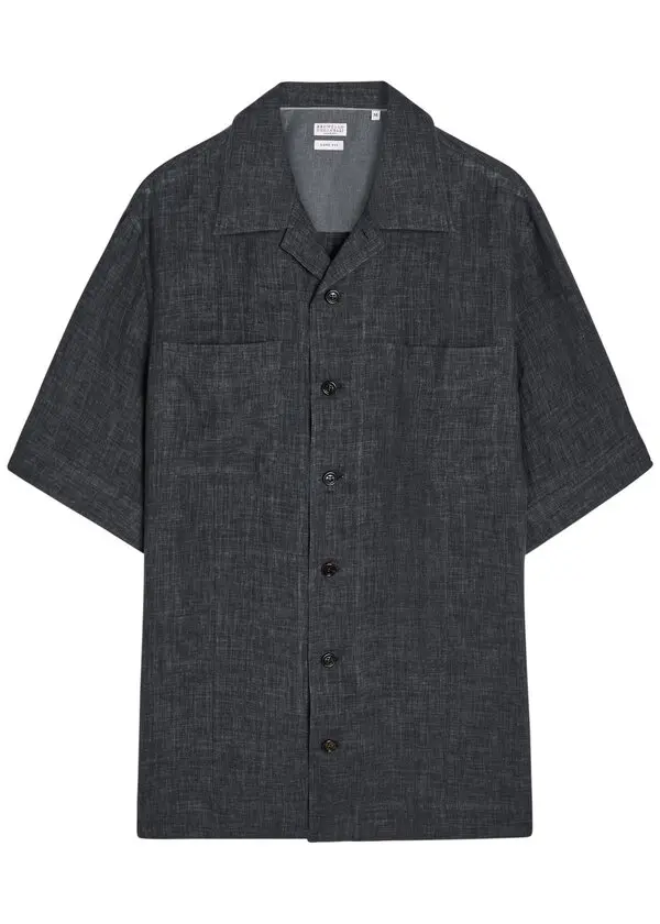 Brunello Cucinelli Linen Shirt - Anthracite