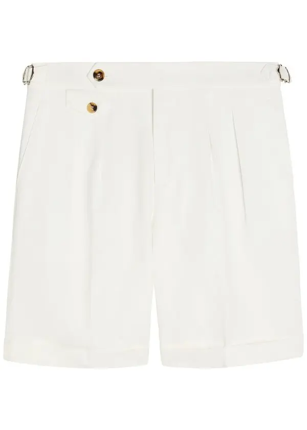 Brunello Cucinelli Cotton And Linen-blend Bermuda Shorts - Off White
