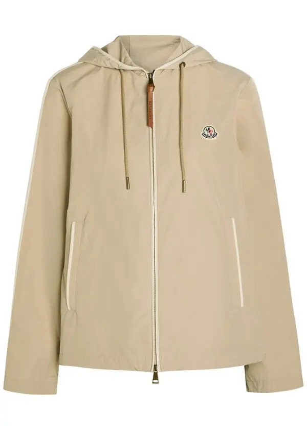 Moncler Sarracenia Hooded Shell Jacket - Beige