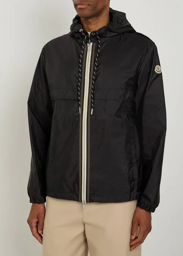 Moncler Nidge Hooded Nylon Jacket - Black