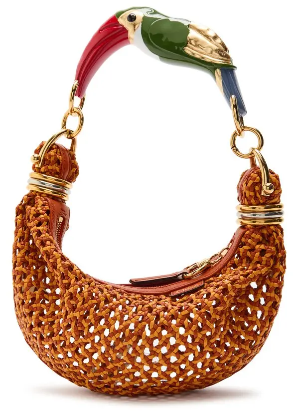 Chloé Braided Leather Top Handle Bag - Orange